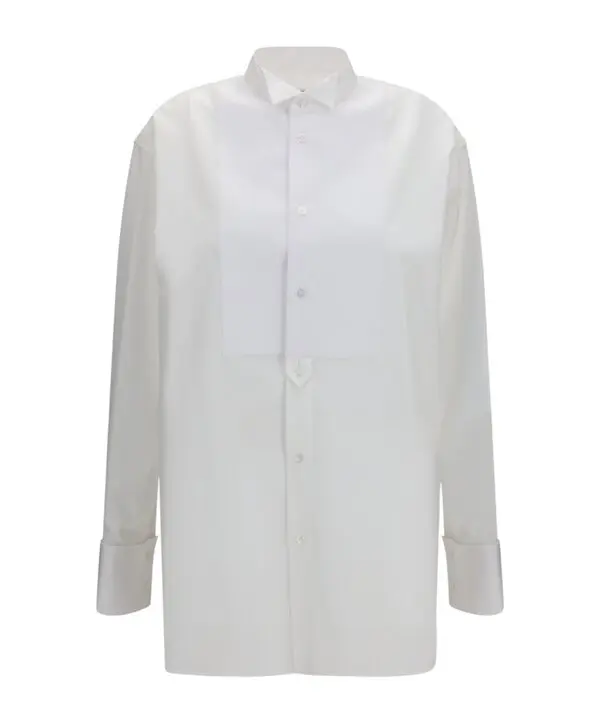 Saint Laurent Pleated Bib Tuxedo Shirt