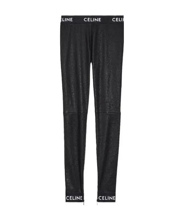 Celine Leggings In Lambskin - Black