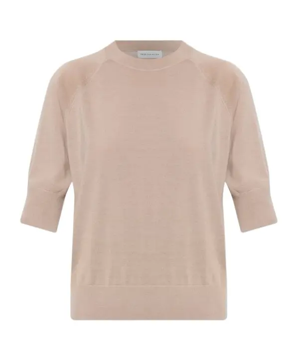 Dries Van Noten Crew Neck Short-sleeved T-shirt - Beige