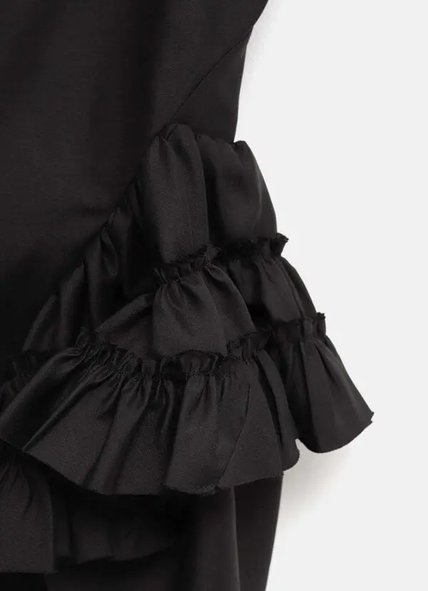 Dries Van Noten Sleeveless Ruffled Top - Black
