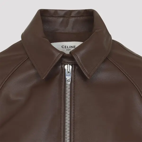 Celine Long Sleeve Leather Jacket