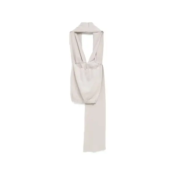 Paloma Wool Sleeveless Asymmetrical Top With Open Back - Grey