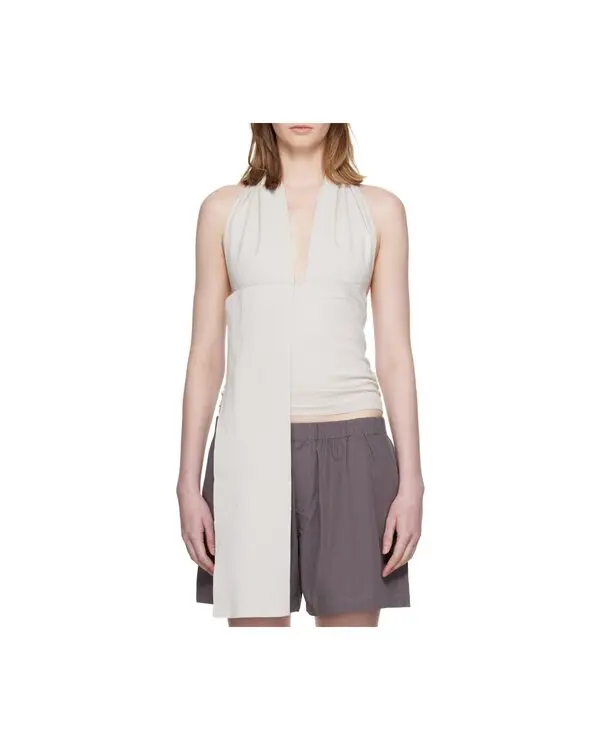 Paloma Wool Sleeveless Asymmetrical Top With Open Back - Grey