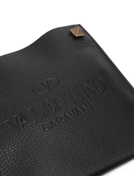 Valentino Garavani Logo Embossed Messenger Bag