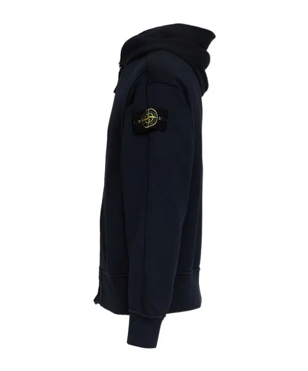 Stone Island Oversized Fit Zip-up Hooded Sweatshirt