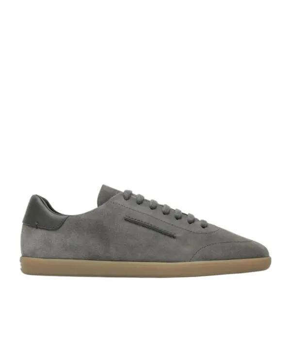 Zegna Round-toe Lace-up Sneakers - Gray