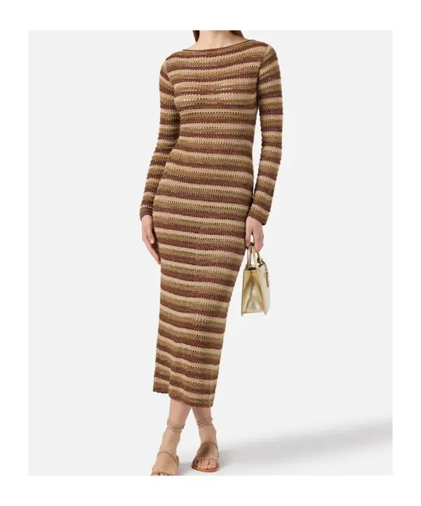 MC2 SAINT BARTH Robyn Striped Knitted Dress