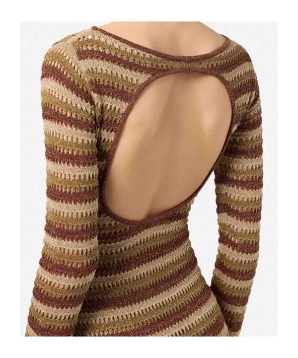MC2 SAINT BARTH Robyn Striped Knitted Dress