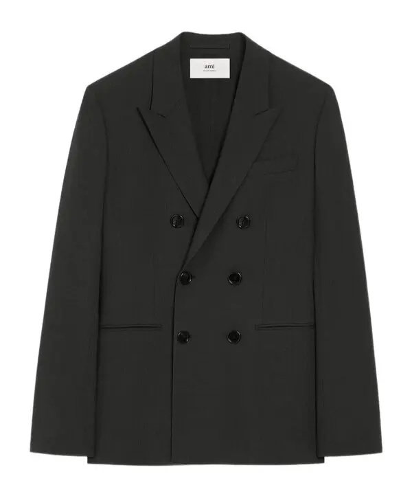 Ami Long-sleeved Suit Jacket - Charcoal-grey