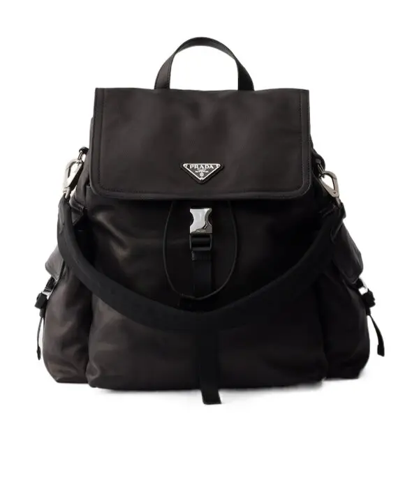 Prada Leather Backpack - Black