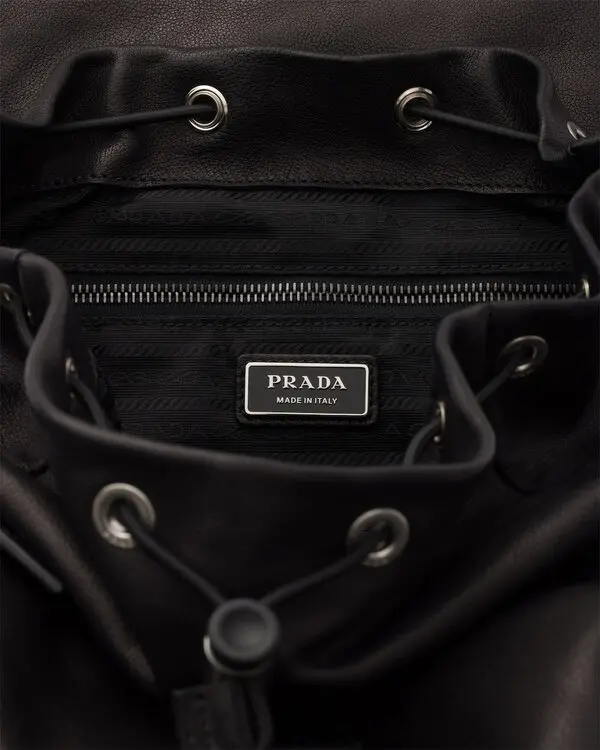 Prada Leather Backpack - Black