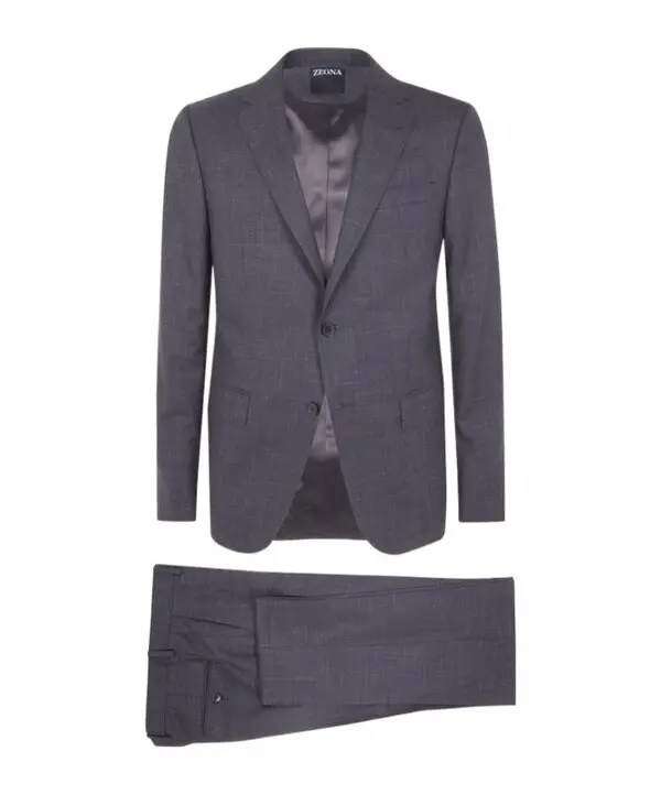Zegna Single Breasted Tailored Suit - Black