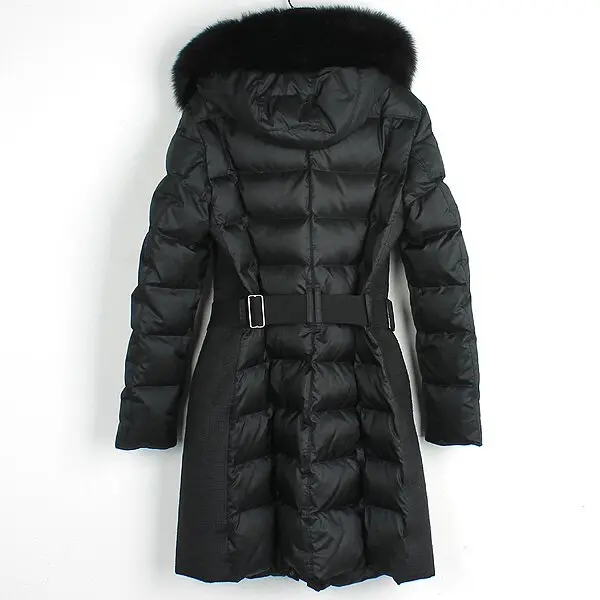 Burberry Long Padded Down Jacket With Fur Hood