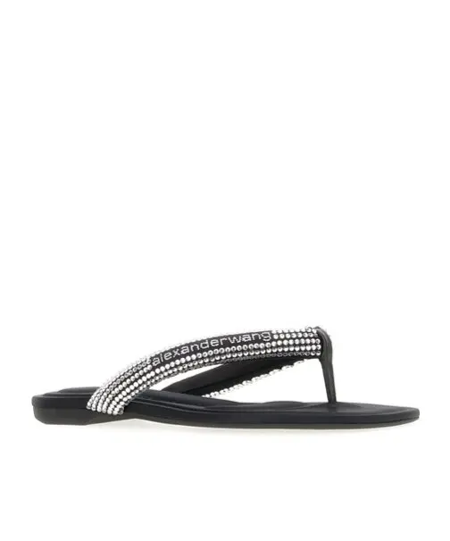 Alexander Wang Jenna Embellished Slides - Black