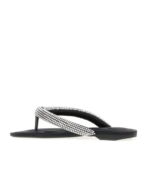 Alexander Wang Jenna Embellished Slides - Black