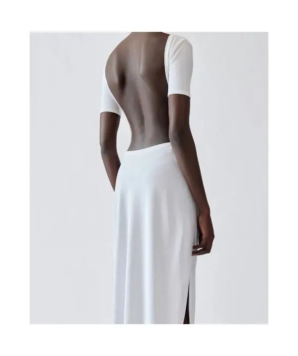 Jacquemus Asymmetrical Slit Maxi Dress