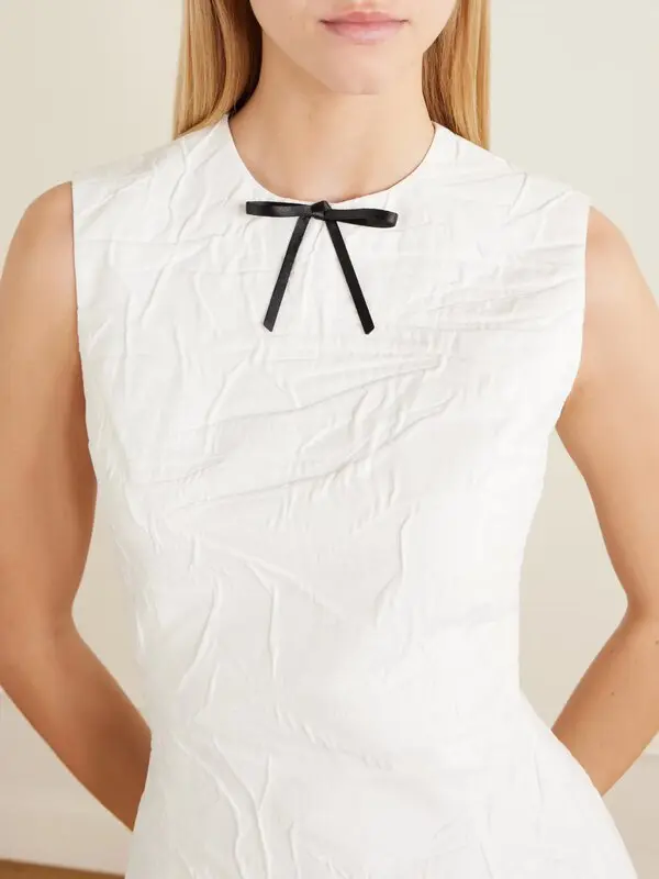 SHUSHU/TONG Sleeveless Bow Detail Mini Dress