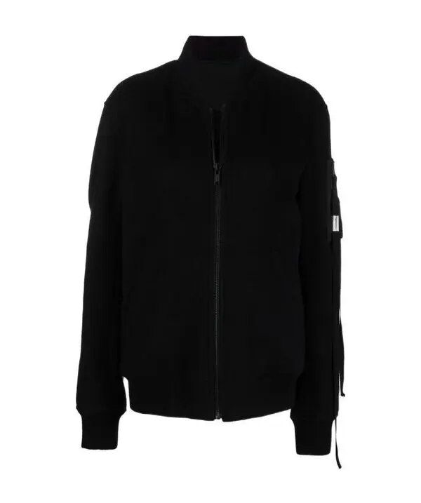 ANN DEMEULEMEESTER Zip-up Wool Bomber Jacket