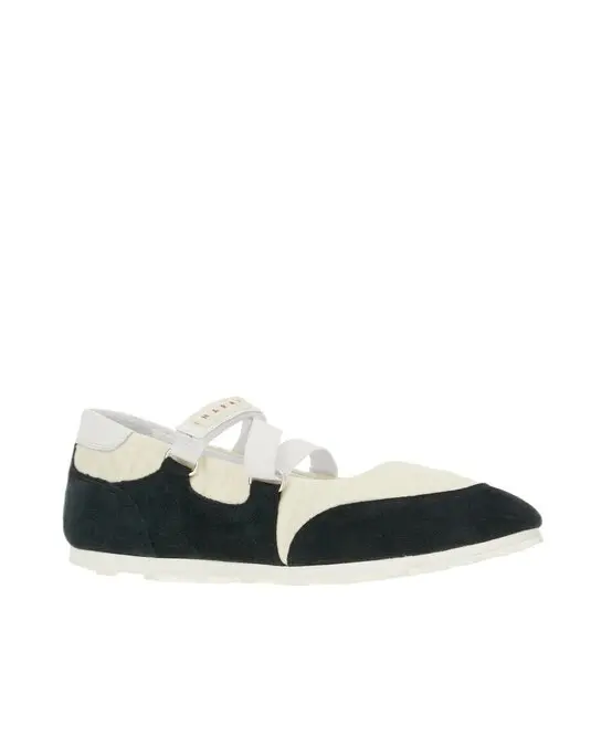 Marni Round-toe Low-top Sneakers - Black