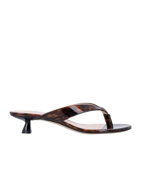 STUART WEITZMAN Tortoiseshell Pattern Flip-flops And High-heeled Sandals - Black