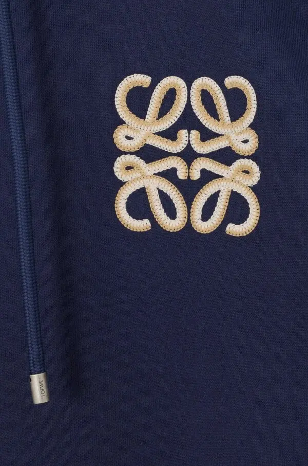Loewe Cotton Hoodie With Anagram Embroidery
