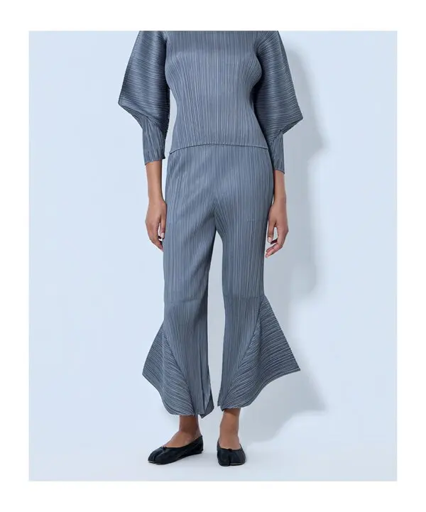 PLEATS PLEASE BY ISSEY MIYAKE Skyline Pleated Flared Trousers