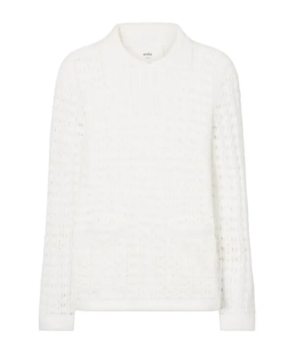 Arch4 Crochet Sweater With Crew Neck