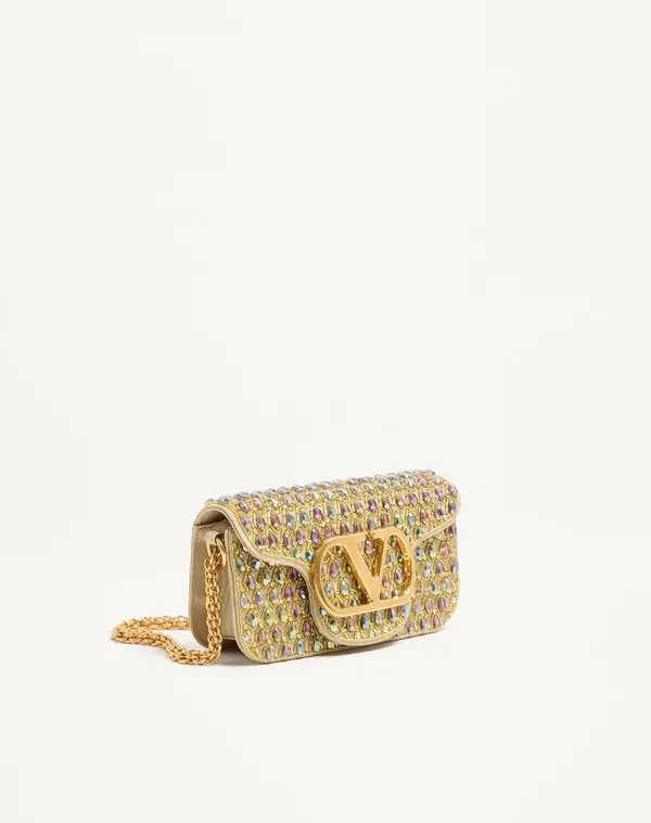 Valentino Garavani Embellished Flap Shoulder Bag - Nude