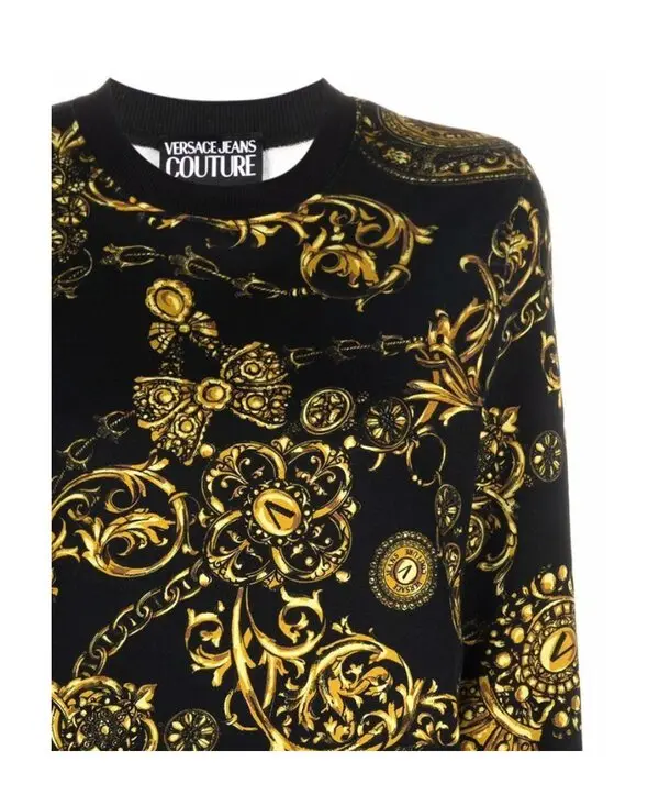 Versace Baroque Pattern Long Sleeve Sweatshirt