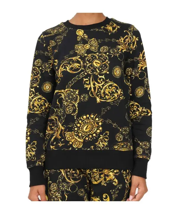 Versace Baroque Pattern Long Sleeve Sweatshirt