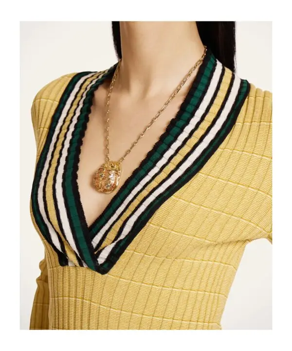 La DoubleJ Releve Top With Contrast Stripes And Embroidered Logo