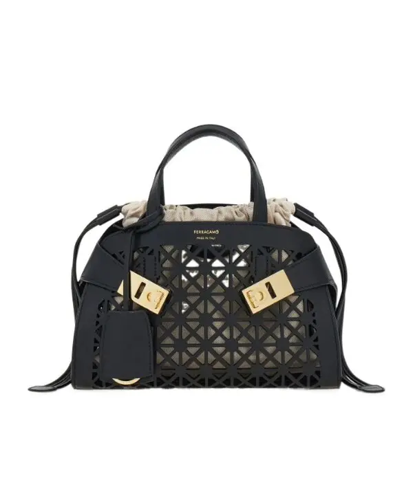 FERRAGAMO Hug Handbag - Black