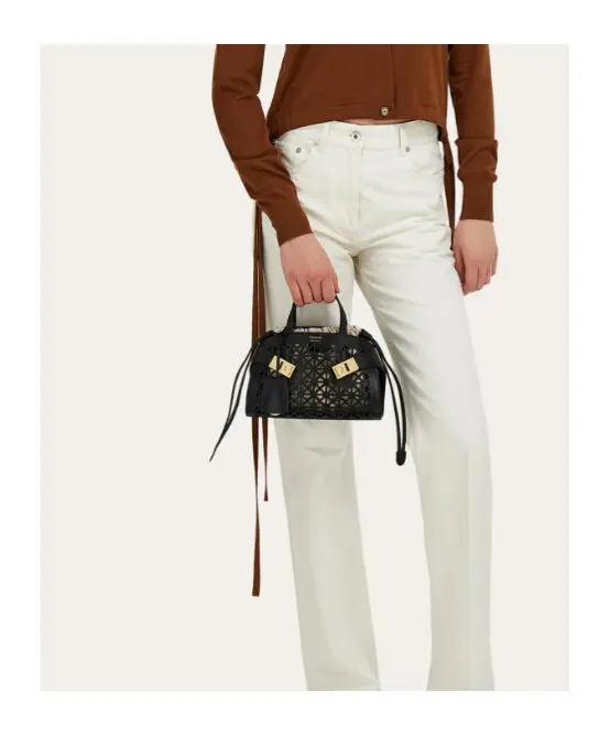 FERRAGAMO Hug Handbag - Black