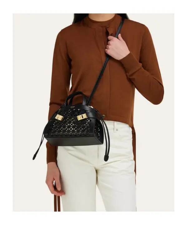 FERRAGAMO Hug Handbag - Black