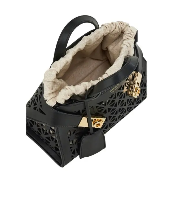 FERRAGAMO Hug Handbag - Black