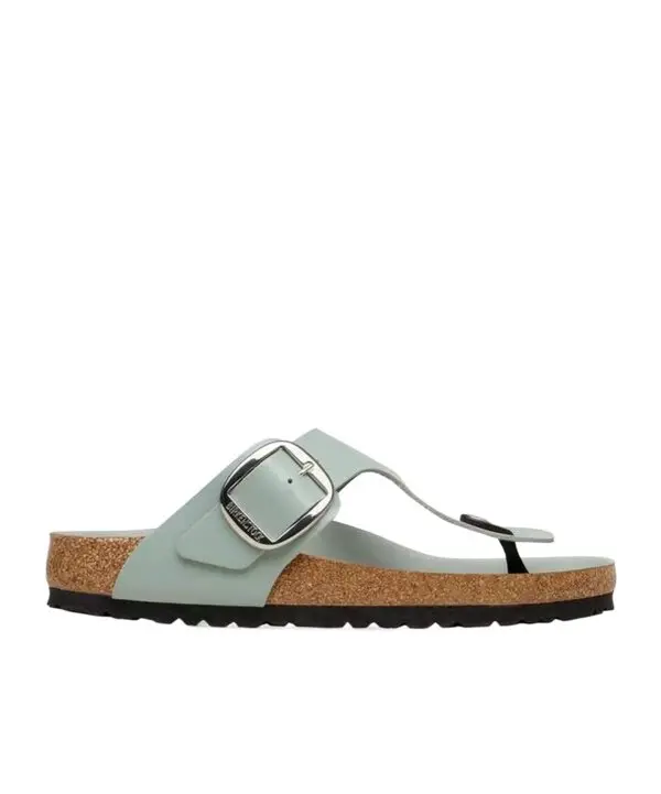 BIRKENSTOCK Gizeh Buckle-fastening Sandals - High Gloss Pure Sage Color