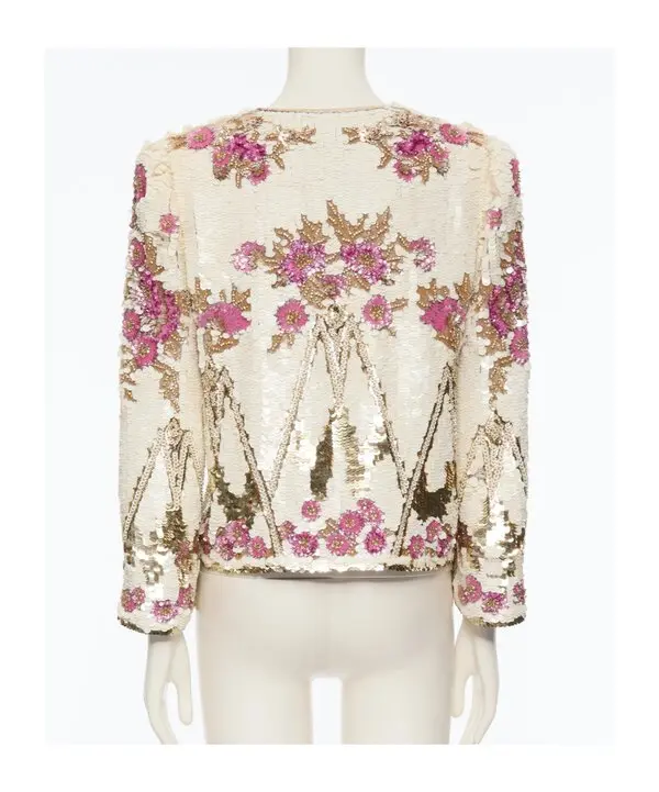 Valentino Garavani Embellished Floral Long Sleeve Jacket