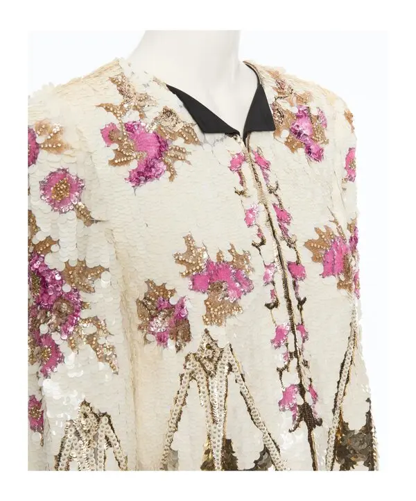 Valentino Garavani Embellished Floral Long Sleeve Jacket