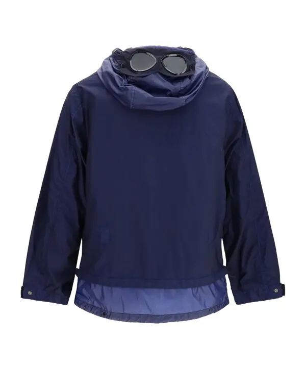 C.P. COMPANY Bi-tm Mixed Goggle Hooded Jacket - Blue