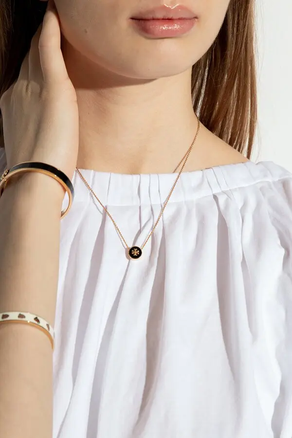 Tory Burch Kira Logo Pendant Necklace