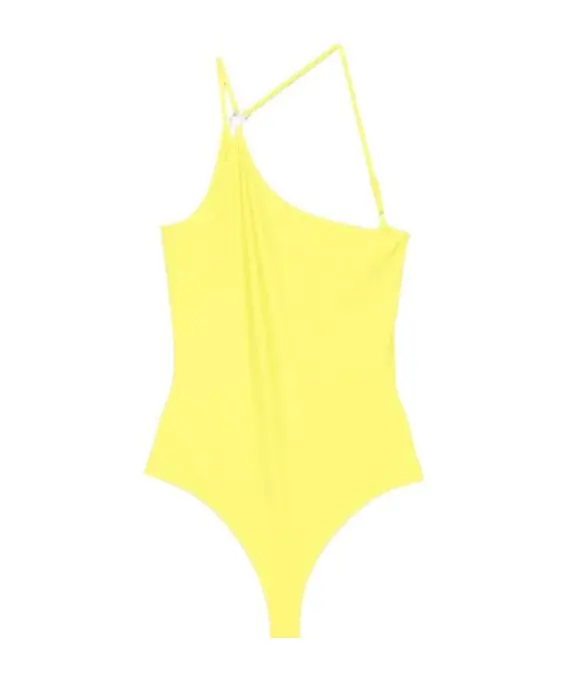 Coperni One-shoulder Swimsuit With Logo Detail - Nude