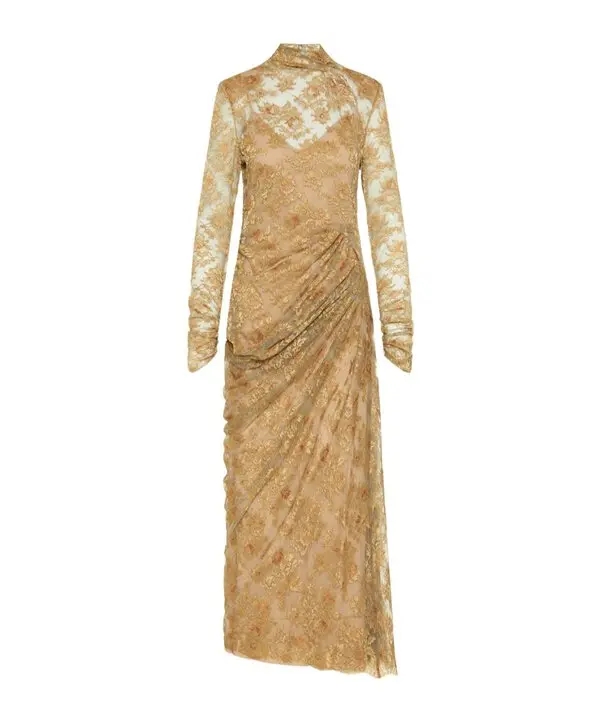 Valentino Garavani Lace Long Sleeve Dress