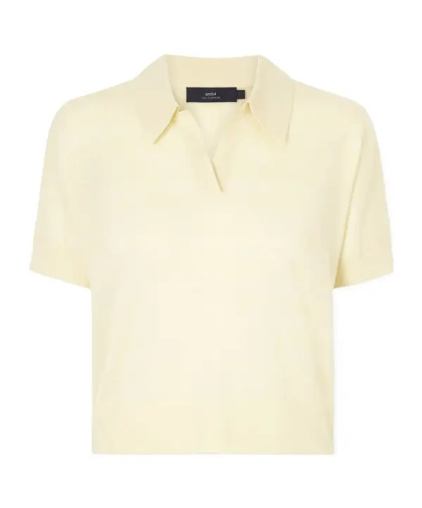Arch4 Darya Cashmere Polo Shirt - Yellow