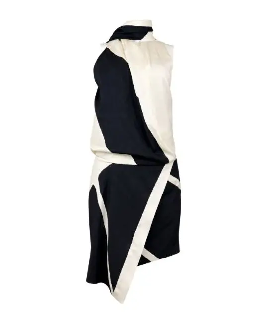 Alberta Ferretti Sleeveless Color-blocked Dress