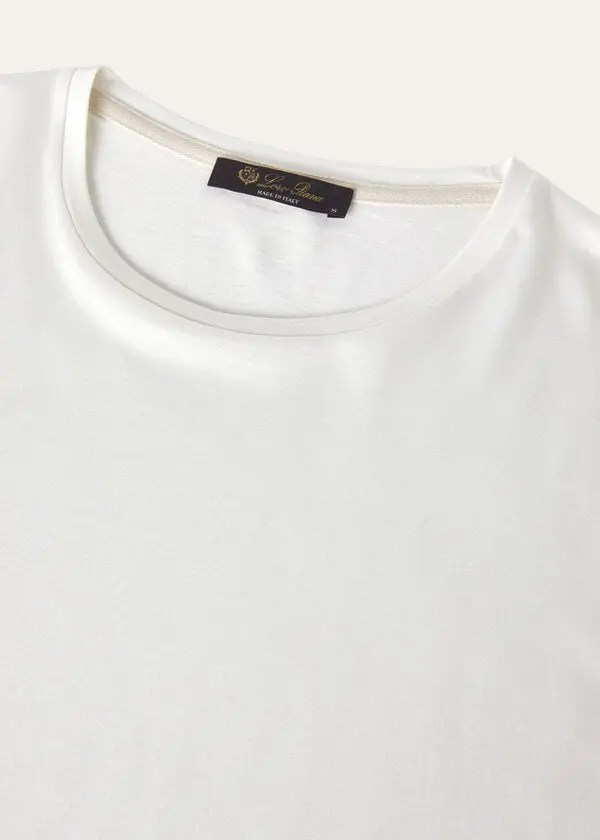 Loro Piana Short-sleeved Crewneck T-shirt - Optical White