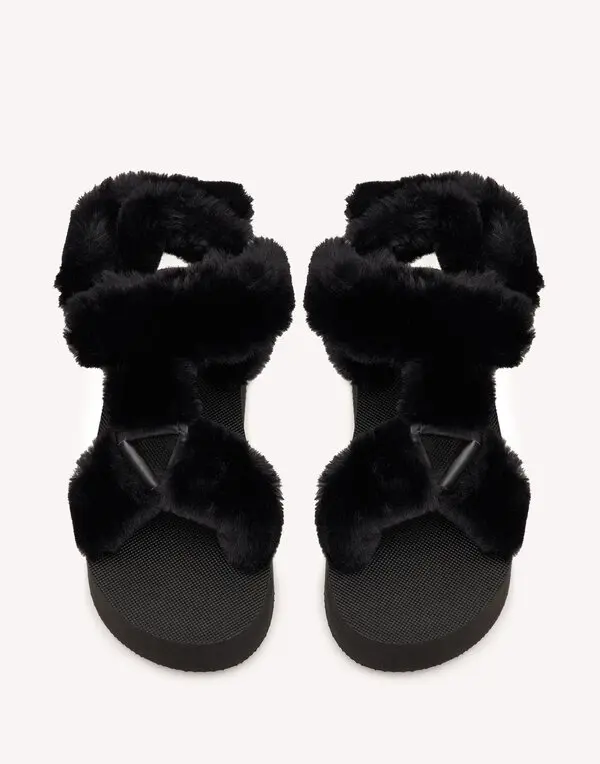 Red Valentino Logo Debossed Sandals