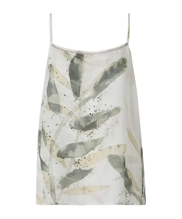 Peserico Sleeveless Floral Print Tank Top - White