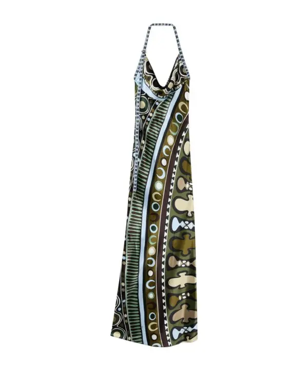 Emilio Pucci Halterneck Printed Maxi Dress