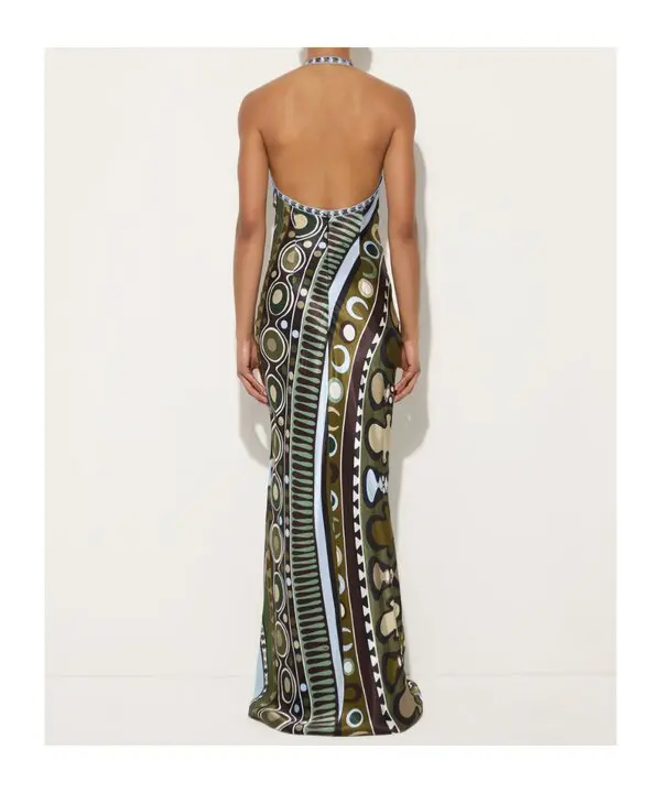 Emilio Pucci Halterneck Printed Maxi Dress