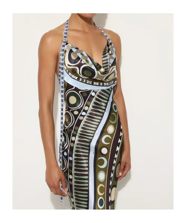 Emilio Pucci Halterneck Printed Maxi Dress